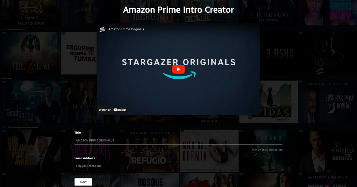 Amazon Prime Intro Creator
