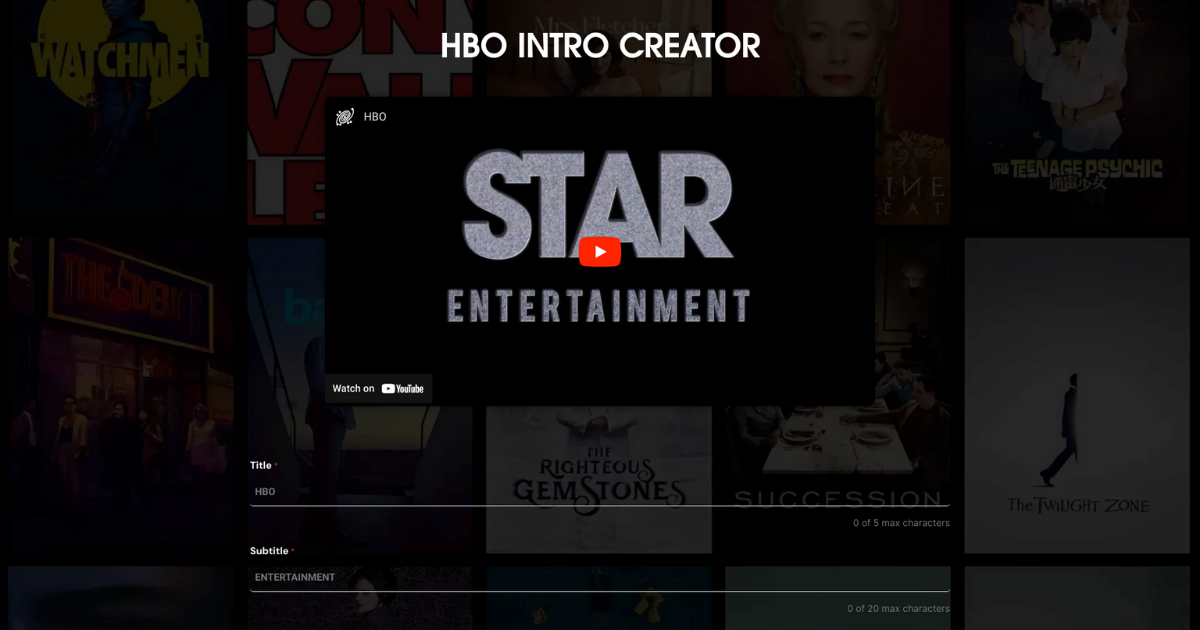 HBO Intro Creator