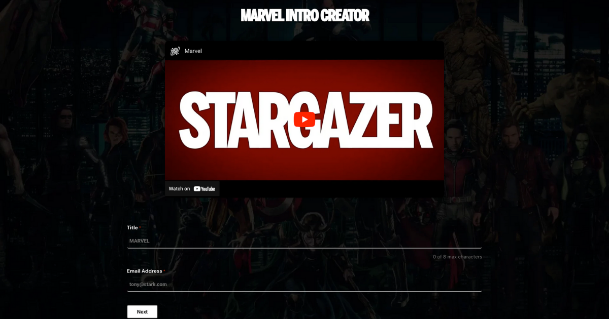 Marvel Intro Creator