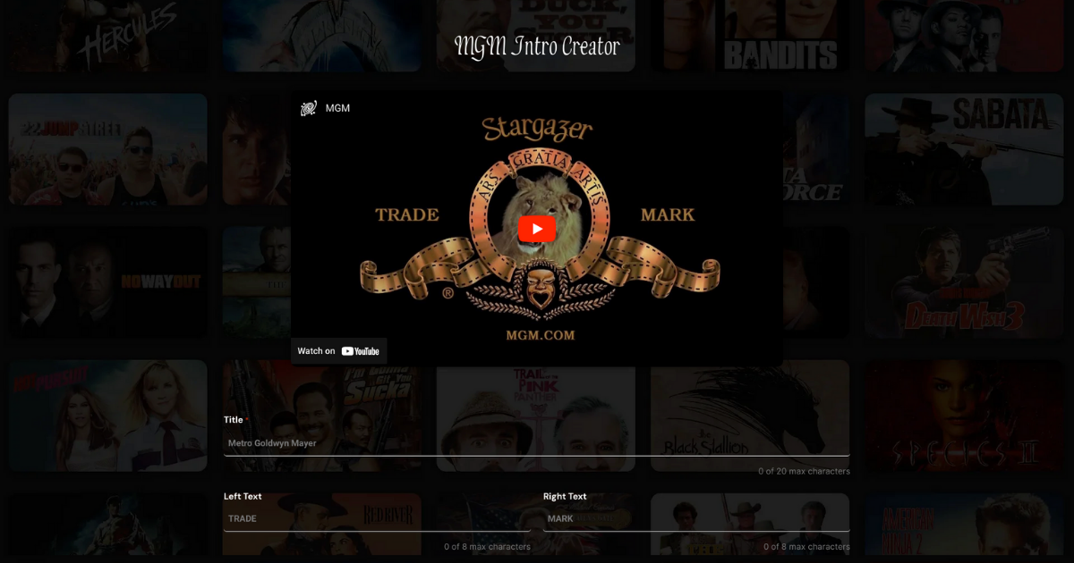 MGM Intro Creator