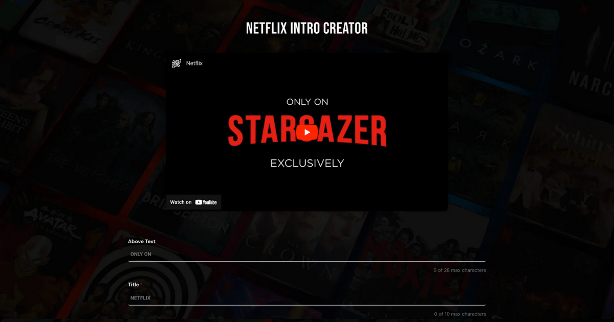 Netflix Intro Creator