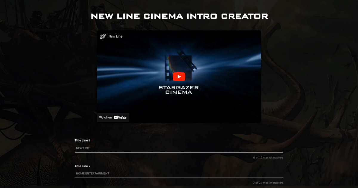 New Line Cinema Intro Creator