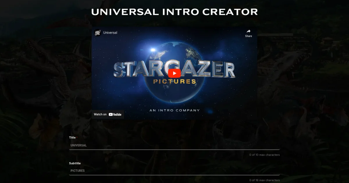 Universal Intro Creator